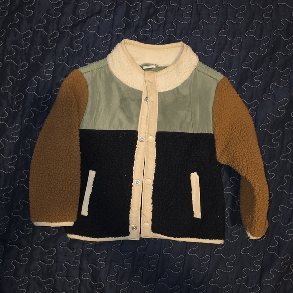 Old Navy | Jackets & Coats | Colorblock Sherpa Jacket | Poshmark